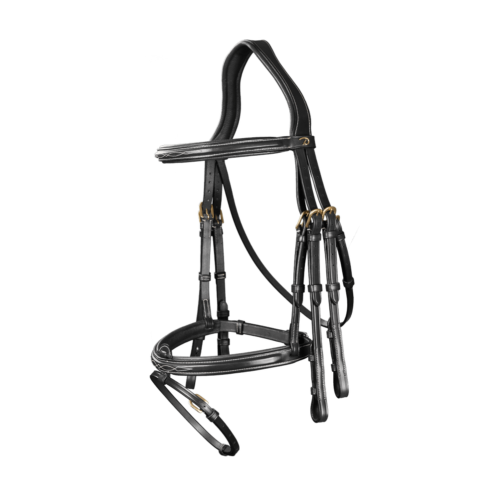 Bride d'équitation combinée Dy'on pour saut d'obstacles