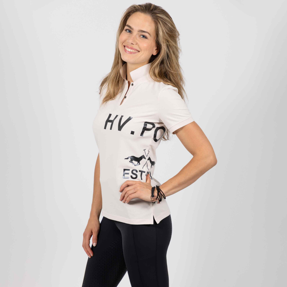 Polo d'Équitation HV Polo Mira en Coton Élasthane