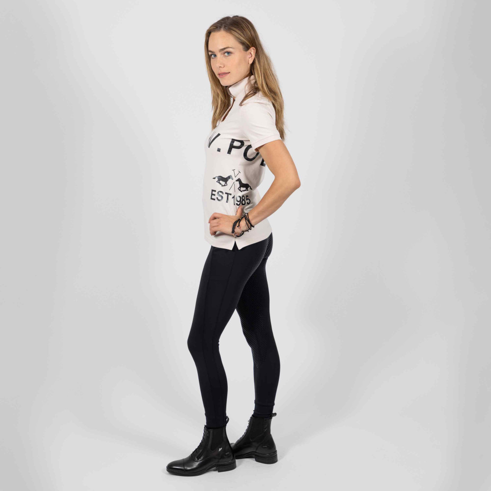 Polo d'Équitation HV Polo Mira en Coton Élasthane