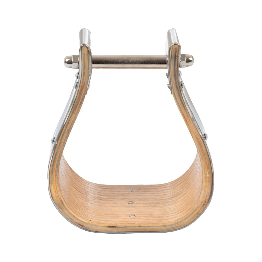 Étriers d'équitation western en acier avec marchepied large