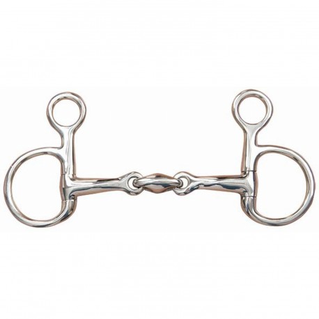 Mors Baucher plein double brisure T de T pour cheval