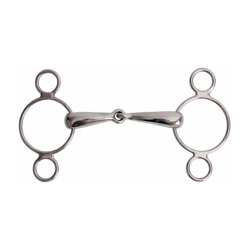 Mors réglable 3 anneaux T de T pour cheval