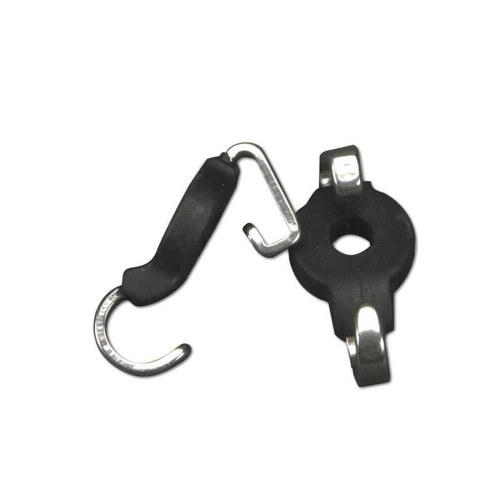 Crochets Metalab pour gourmette en inox recouvert de caoutchouc - Par paire