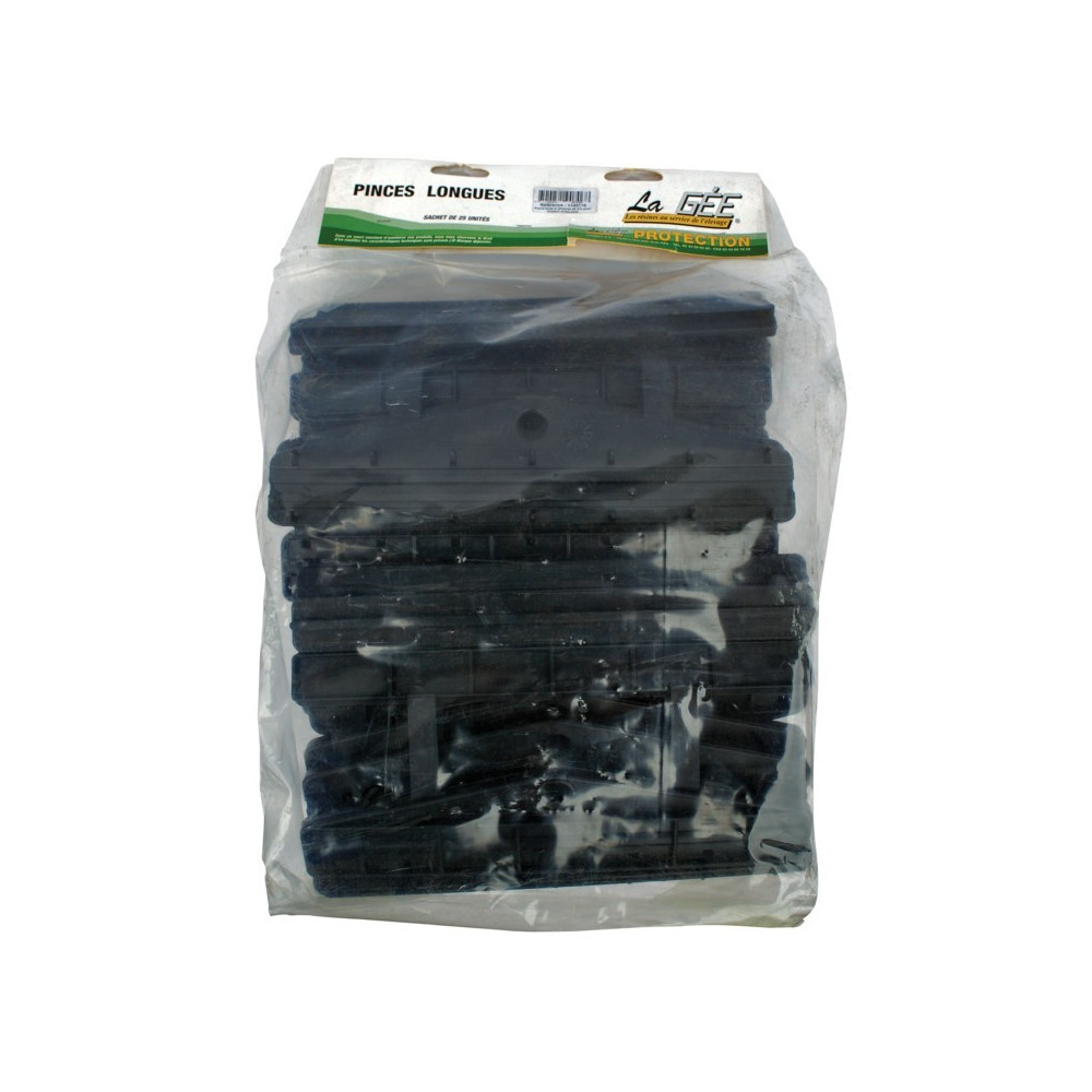 Achetez la Pince à clipser La Gée en plastique noir - Sachet de 25 pinces