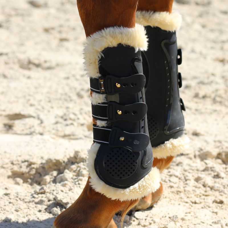 Guêtres Cheval Proteck' compet doublure mouton T de T - Equitation